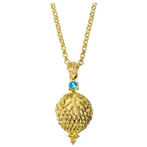 Cassandra Goad Blue Topaz Gold Indian Marriage Pendant For Sale At 1stdibs