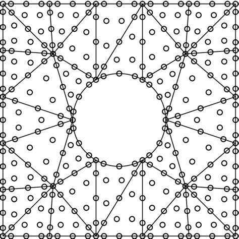 2d Convergence Test Initial Mesh For The Nested Refinement With