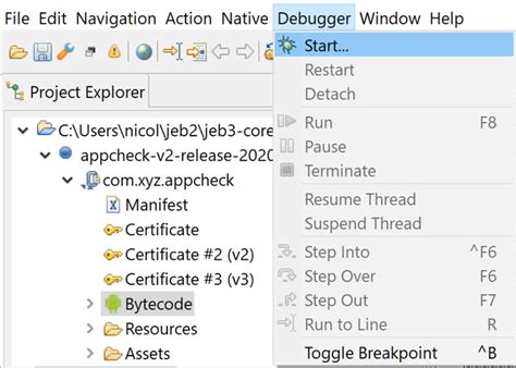 Android Debugging JEB Decompiler