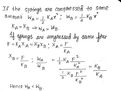 Two Identical Massless Springs A And B Consist Spring Constant K {a