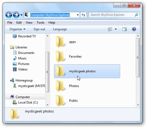 How To Add Your Windows Live Skydrive To Explorer