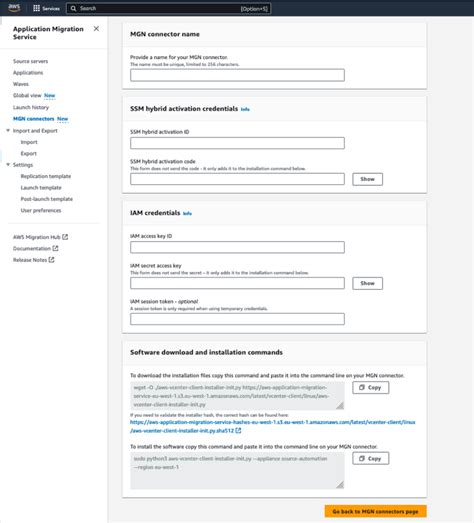 Streamlining Aws Application Migration Service Replication Agent Deployment Using Mgn Connector