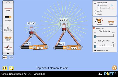 Kit De Construção De Circuitos Dc Virtual Lab Circuito Em Série Circuito Paralelo Lei De