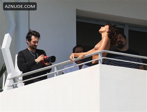 Eden Fines Topless During A Photoshoot In Miami AZNude