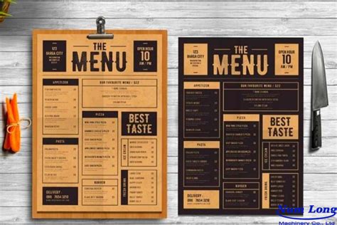 Địa chỉ in menu bìa cứng TPHCM In Offset Nam Long