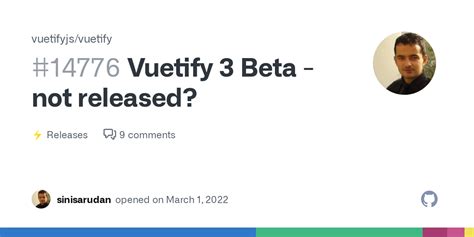 Vuetify Beta Not Released Vuetifyjs Vuetify Discussion Github