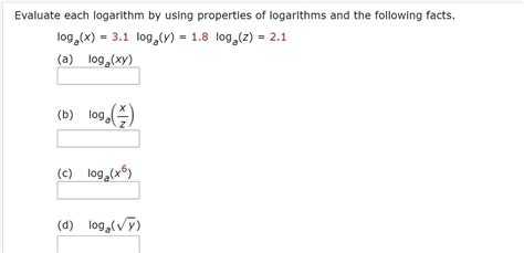 Answered Evaluate Each Logarithm By Using Bartleby