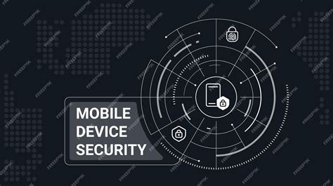 Premium Vector Mobile Device Security Concept Banner Template