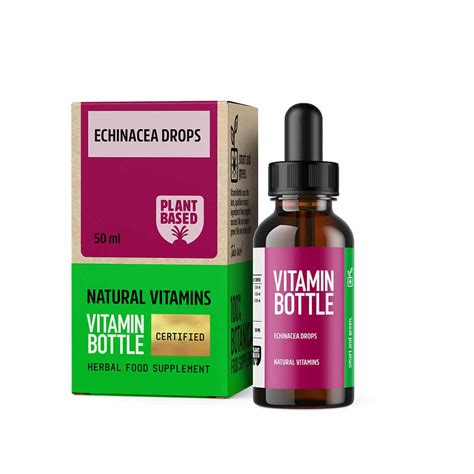 Echinacea Drops 50 Ml Vitamin Bottle Uk