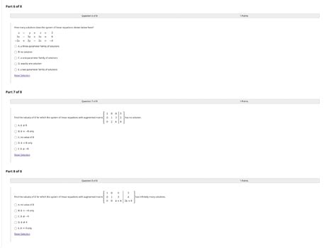 Solved How Many Solutions Does The System Of Linear