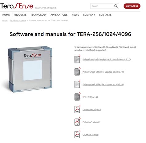 Terahertz Imaging System Software Packages Are Upgraded To Allow Transition From Pyton 2 7 To