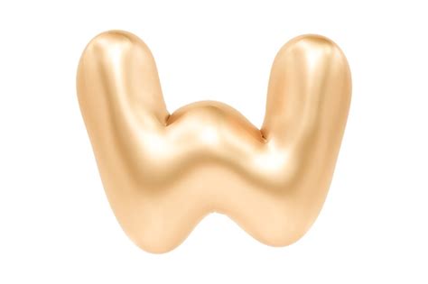 3d 레터 W는 사실적인 헬륨 황금 풍선 프리미엄 3d 일러스트레이션으로 만들어졌습니다 금속에 대한 스톡 사진 및 기타 이미지 금속 디지털 생성 이미지 바람 Istock