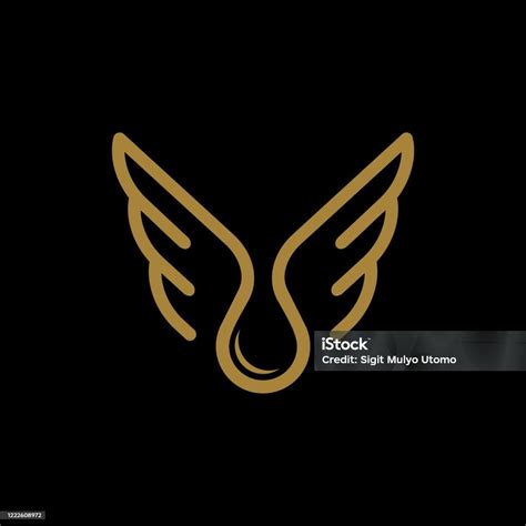 날개 로고 템플릿 일러스트 디자인입니다 벡터 Eps 10 로고에 대한 스톡 벡터 아트 및 기타 이미지 로고 천사 0명 Istock