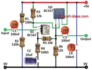 Simple Microphone Preamplifier Circuit Using Two Transistors Circuit Ideas For You