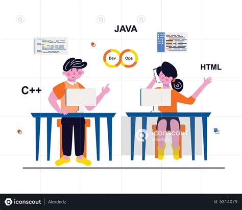 best premium devops illustration download in png and vector format