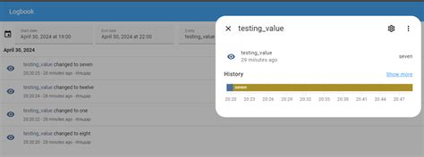 Logbook Events Not Showing On Front End For Input Number Frontend Home Assistant Community
