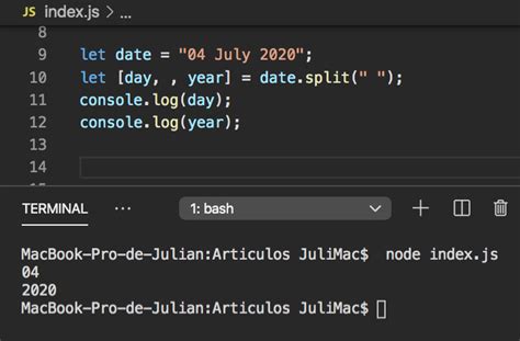 extracción de datos con destructuring en javascript by julian