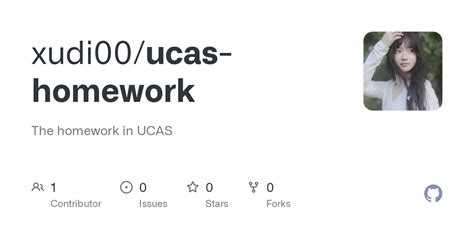 Github Xudi Ucas Homework The Homework In Ucas
