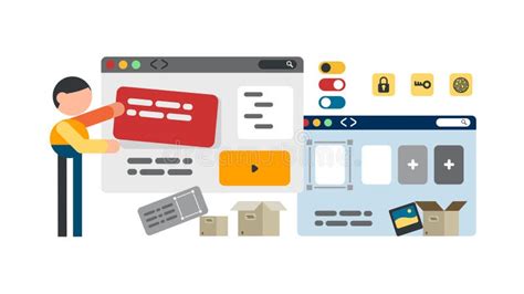 Design Interface For Application Computer Concept Stock Vector Illustration Of Online Header