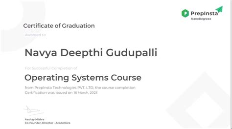 navya deepthi gudupalli on linkedin operatingsystems prepinsta
