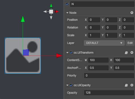 UIOpacity Component Reference Cocos Creator