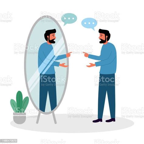 남자는 평면 디자인으로 자기 이야기를합니다 정신 건강 가리키기에 대한 스톡 벡터 아트 및 기타 이미지 가리키기 공연 도전 Istock