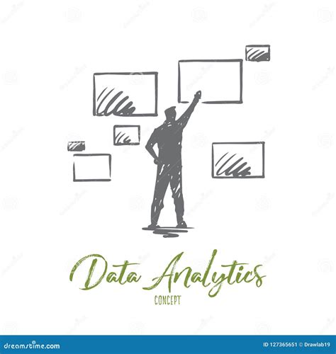 Data Analytics Information Technology Web Concept Hand Drawn Isolated Vector Stock Vector