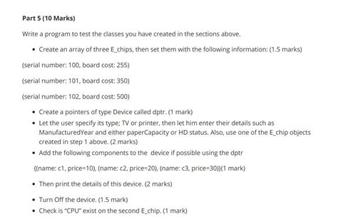Solved Data Members 2 Marks • Serial Number An Integer