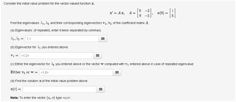 Solved Consider The Initial Value Problem For The Chegg