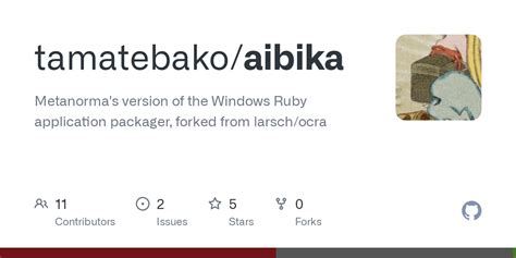 Github Tamatebako Aibika Metanormas Version Of The Windows Ruby Application Packager Forked