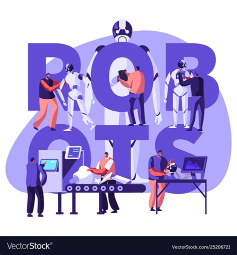 Robotics Hardware And Software Engineering Vector Image