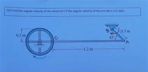 Solved Q Find The Angular Velocity Of The Wheel At C Chegg
