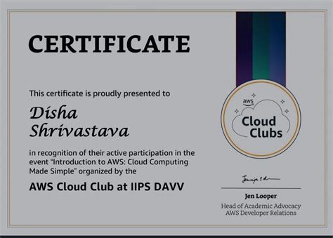 Aws Cloudcomputing Iipsclubs Disha Shrivastava