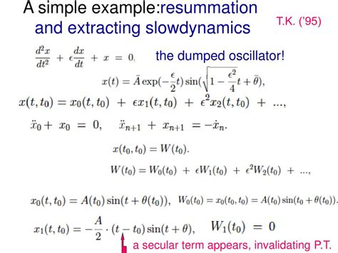 Ppt Application Of The Renormalization Group Method For The Reduction Of Transport Equations