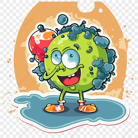 귀여운 Iv 세균과 바이러스 캐릭터 벡터 만화 유기체 Png 일러스트 무료 다운로드 Lovepik