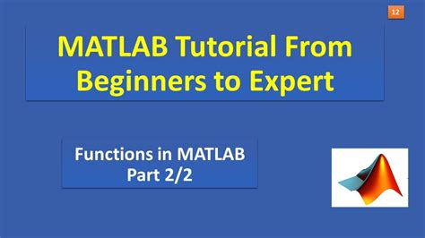 Function Basics 2 2 Declare Function Name Inputs And Outputs In Matlab 12 Youtube