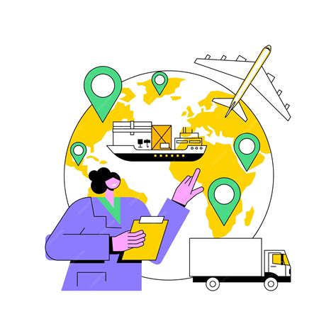 Premium Vector Global Transportation System Abstract Concept Vector Illustration