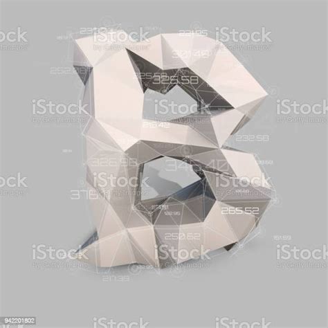 낮은 폴 리 스타일에 자본 라틴 편지 B입니다 3차원 형태에 대한 스톡 벡터 아트 및 기타 이미지 3차원 형태 가상현실 가상현실 시뮬레이터 Istock