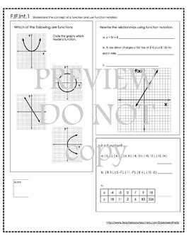 FUNCTIONS Interpreting Functions TEST PREP By Weatherly TpT