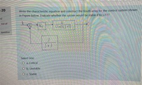 Solved 20 Write The Characteristic Equation And Construct
