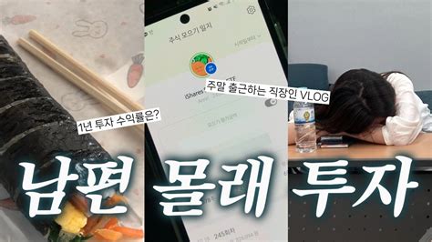 주말 평일 없이 벌고 굴리는 직장인 브이로그 Youtube