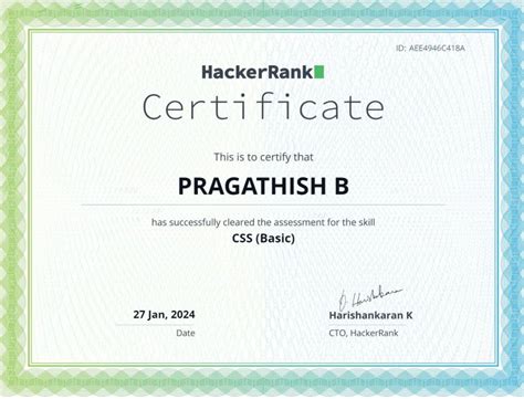 pragathish b on linkedin css codingjourney hackerrankcertified