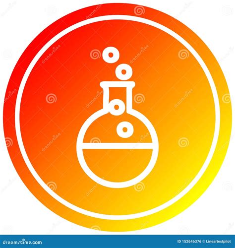 A Creative Science Experiment Circular In Hot Gradient Spectrum Stock