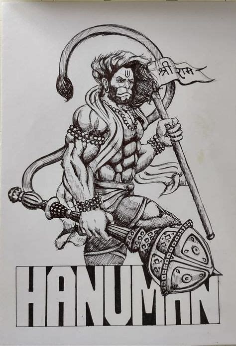 hanuman ji drawing
