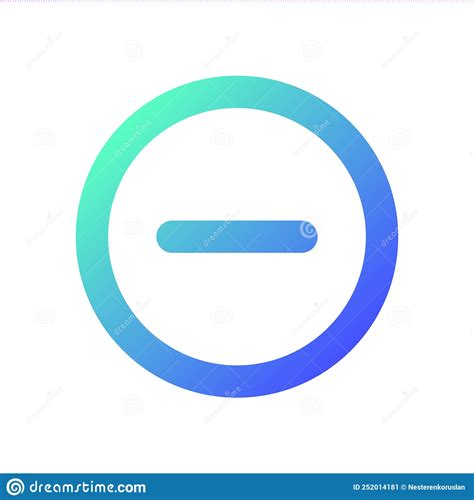 Remove Button Pixel Perfect Gradient Linear Ui Icon Stock Vector