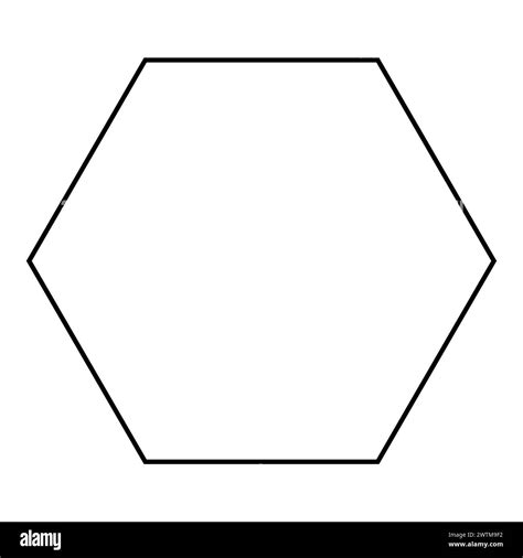 Hexagon Shape Symbol Black And White Vector Silhouette Illustration Stock Vector Image And Art