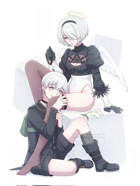 2b Nier Automata 9s Nier Automata Nier Automata Nier Series Adversarial Noise