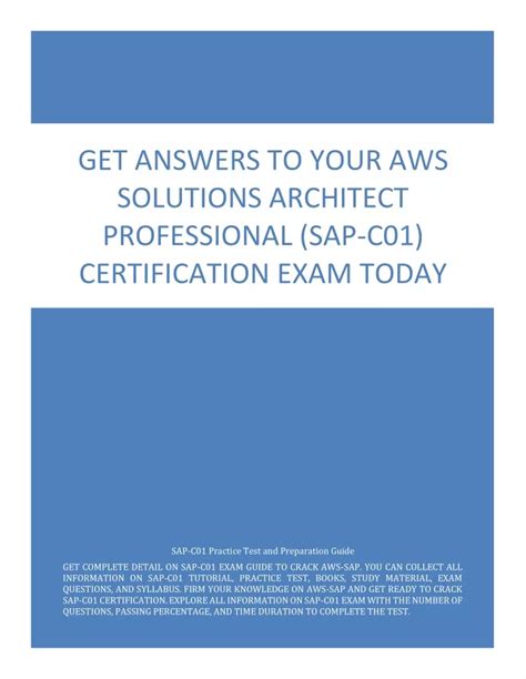 Ppt Get Answers To Your Aws Solutions Architect Professional Sap C01