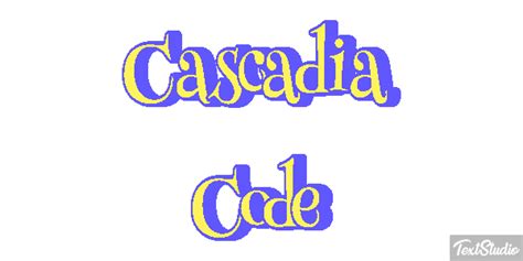 Cascadia Code Font Animated  Logo Designs