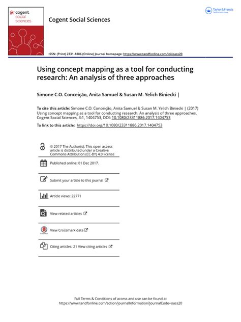 Using Concept Mapping As A Tool For Conducting Research An Analysis Of